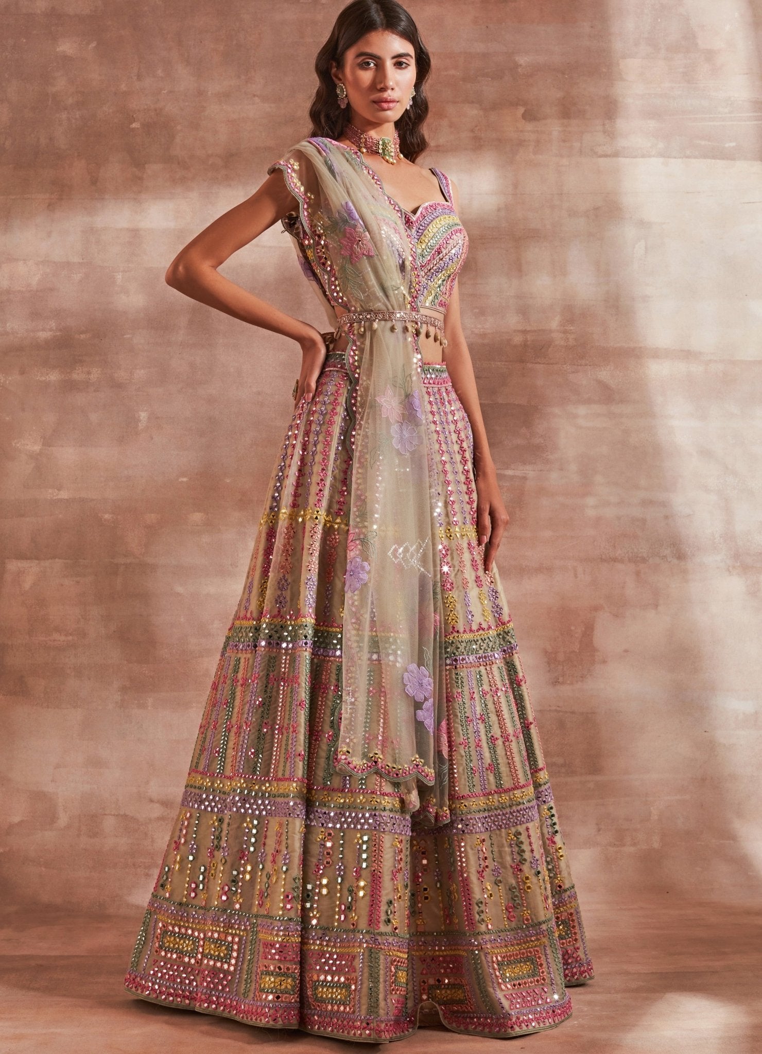 Isha Multicoloured Lehenga Set - Studio Iris- Fabilicious Fashion