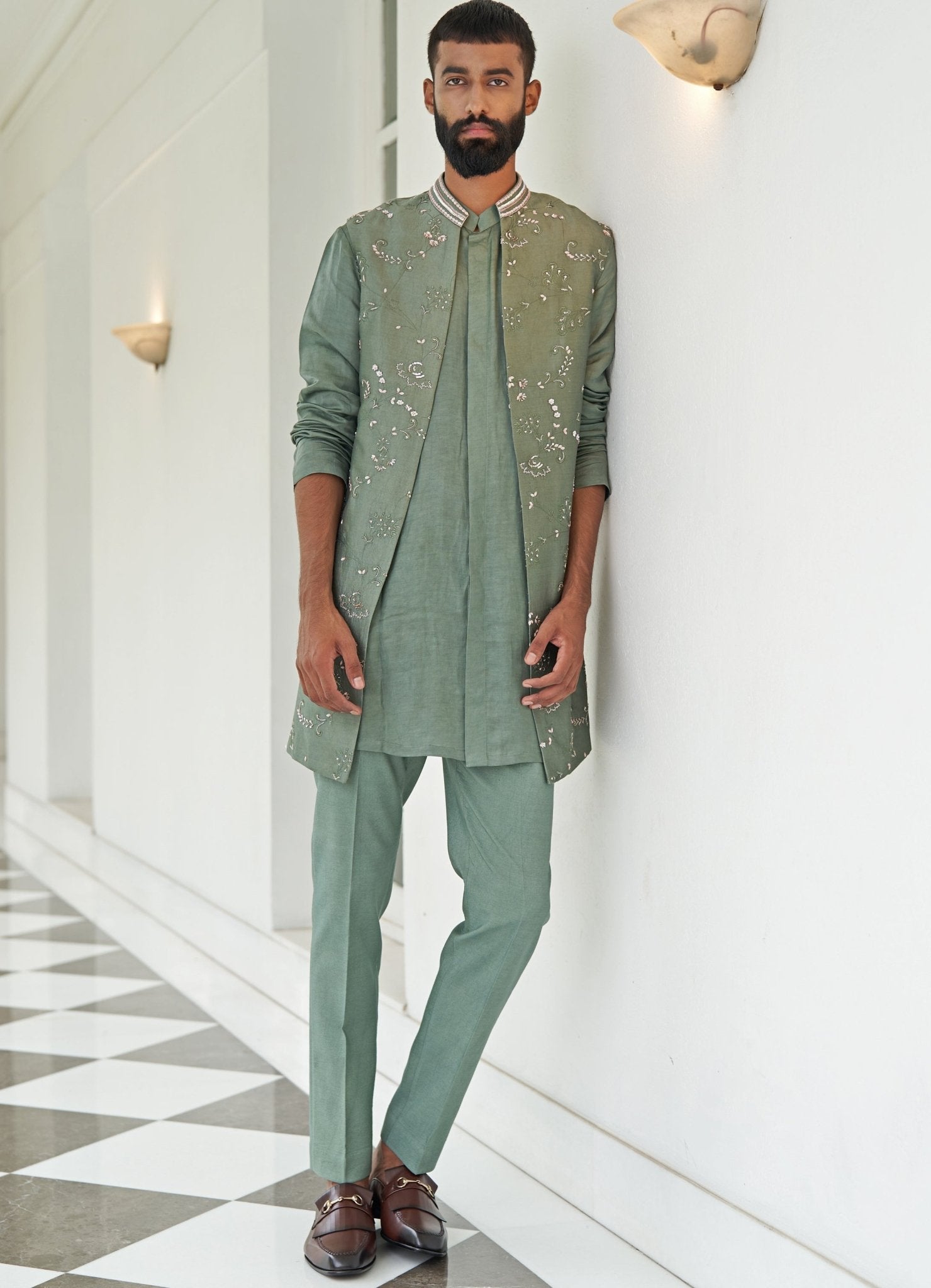 Rainforest Shrug Set - Contrast by Parth- Fabilicious Fashion